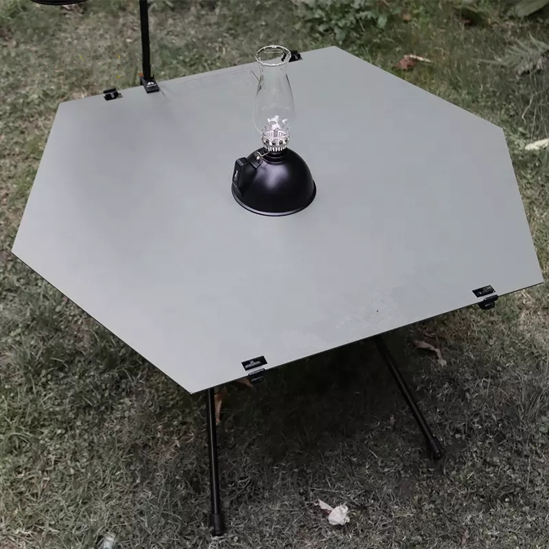 Hexagonal Table Outdoor Camping Self-driving Fishing Portable ...
